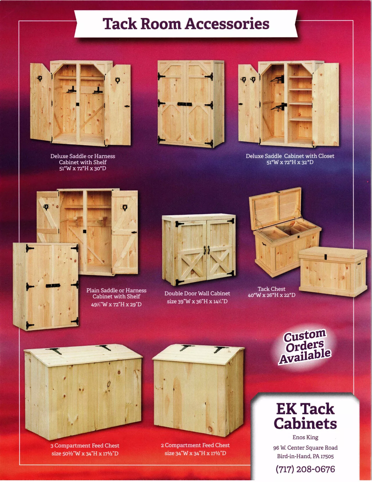 EK Tack Cabinets - Just Plain Business