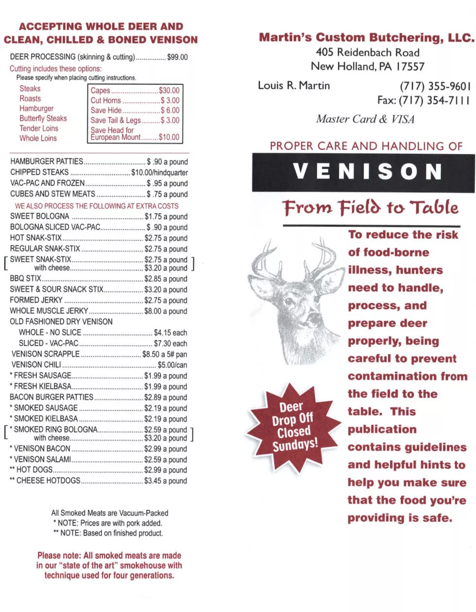 Martin's Custom Butchering - Just Plain Business