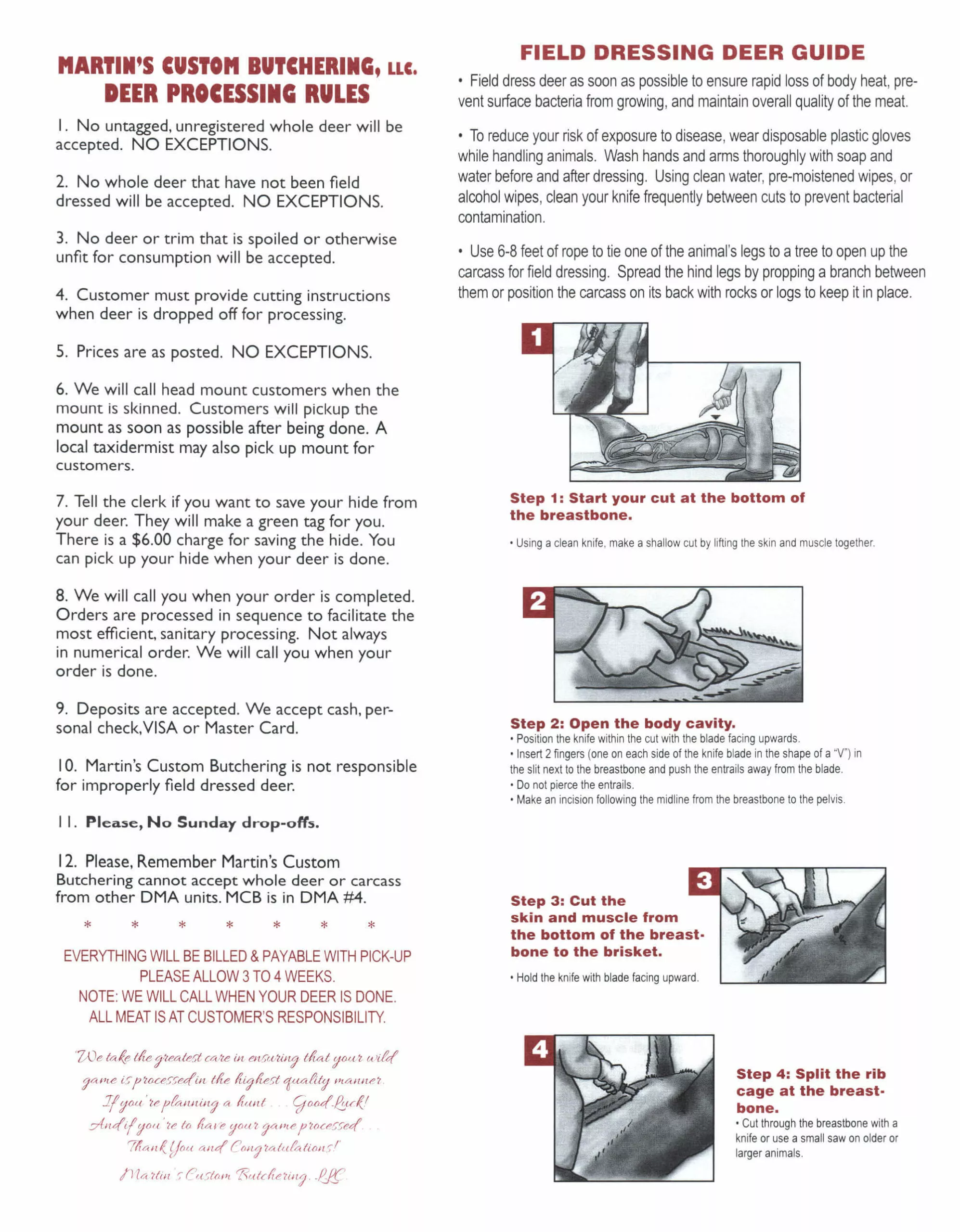 Martin's Custom Butchering - Just Plain Business