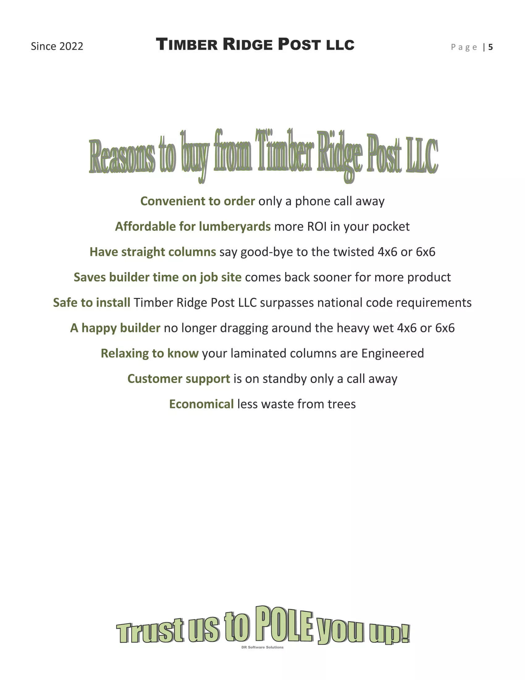 Timber Ridge Post - Just Plain Business