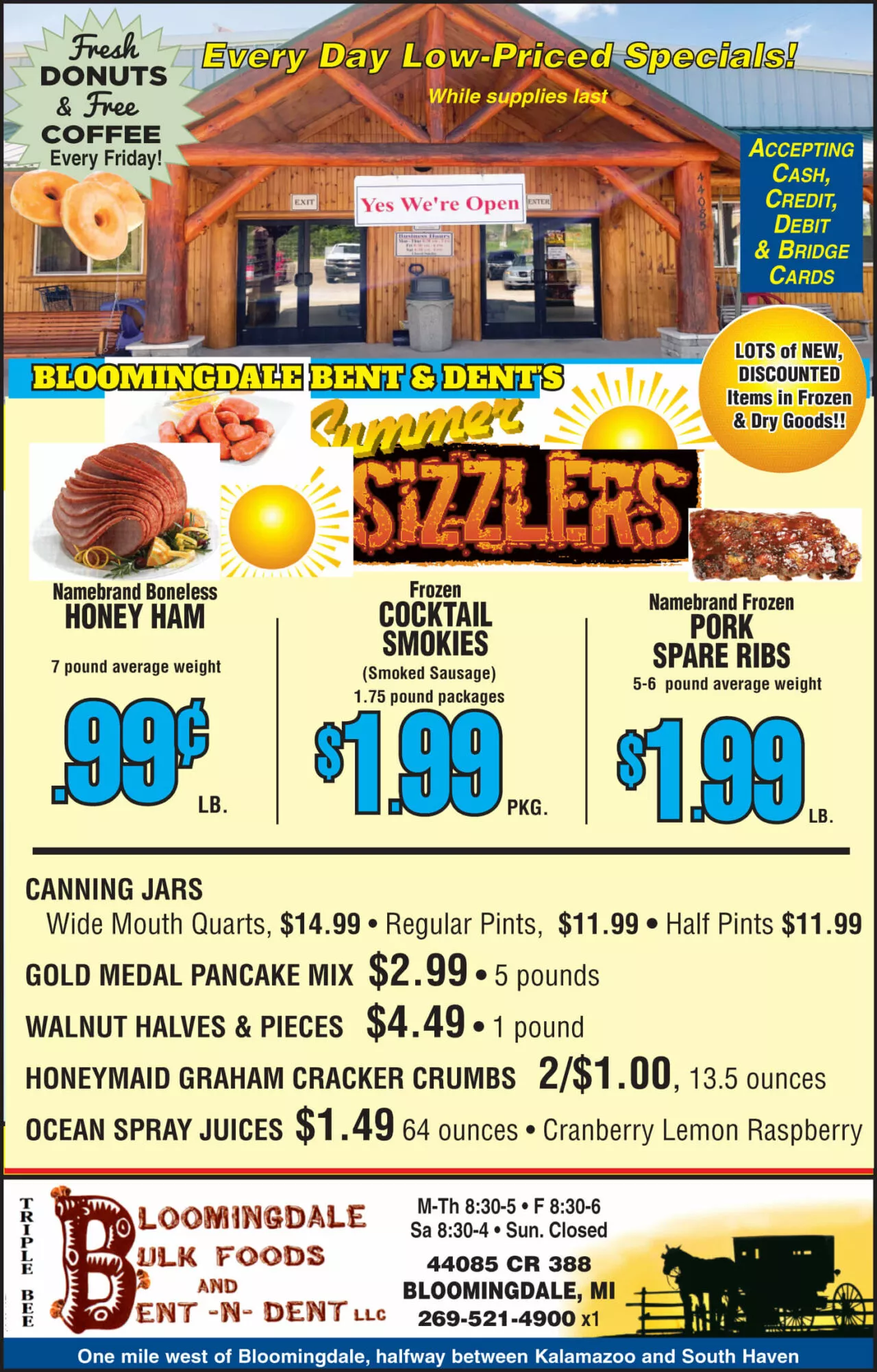 Bloomingdale Bulk Foods Bent-N-Dent Groceries - Just Plain Business