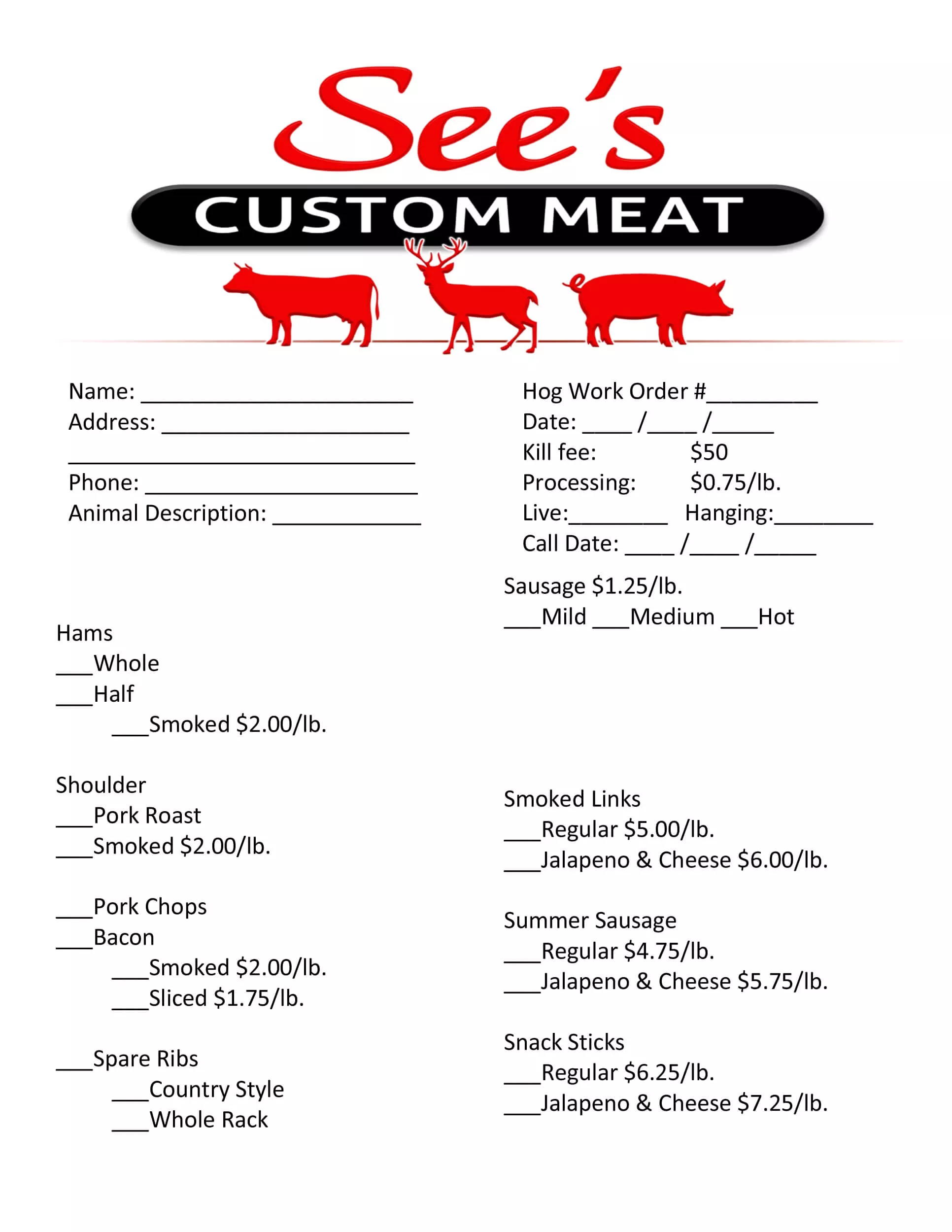 See’s Custom Meat - Just Plain Business