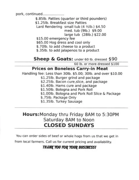 Mark’s Meat Processing - Just Plain Business