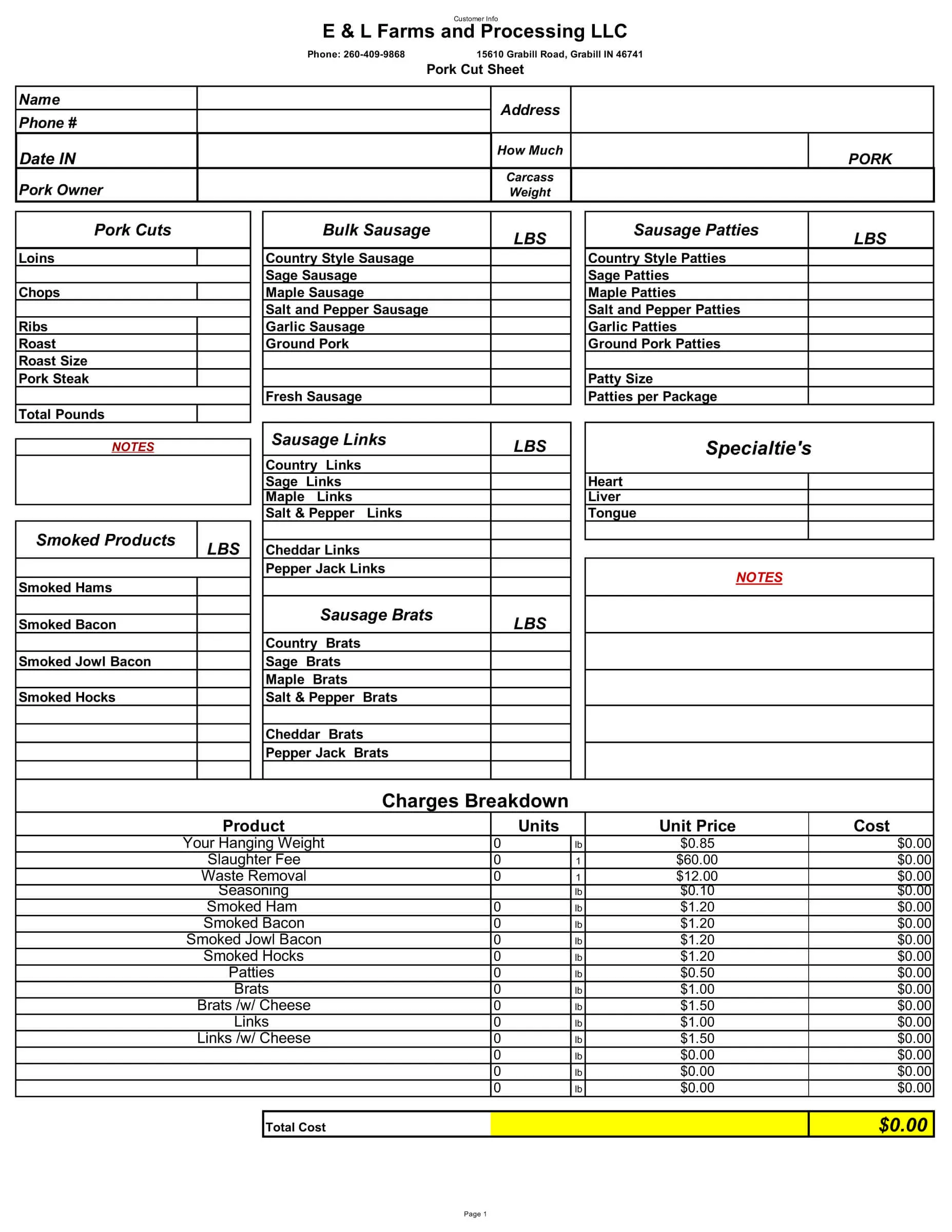 E & L Farms Meat Processing - Just Plain Business