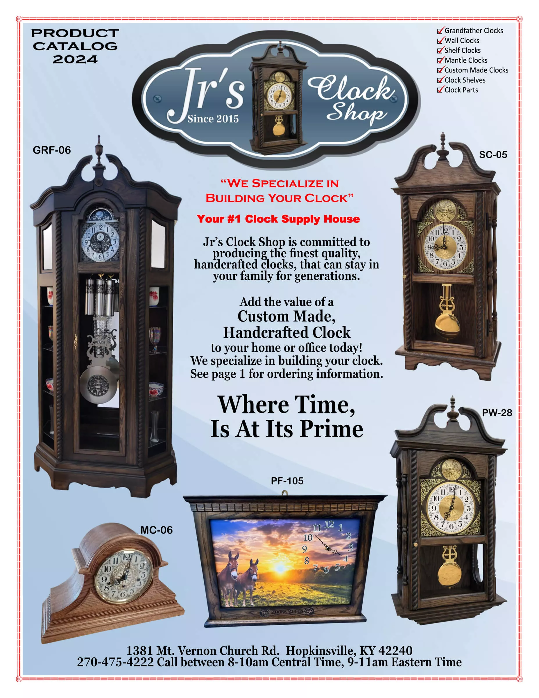 JR’s Clock Shop - Just Plain Business