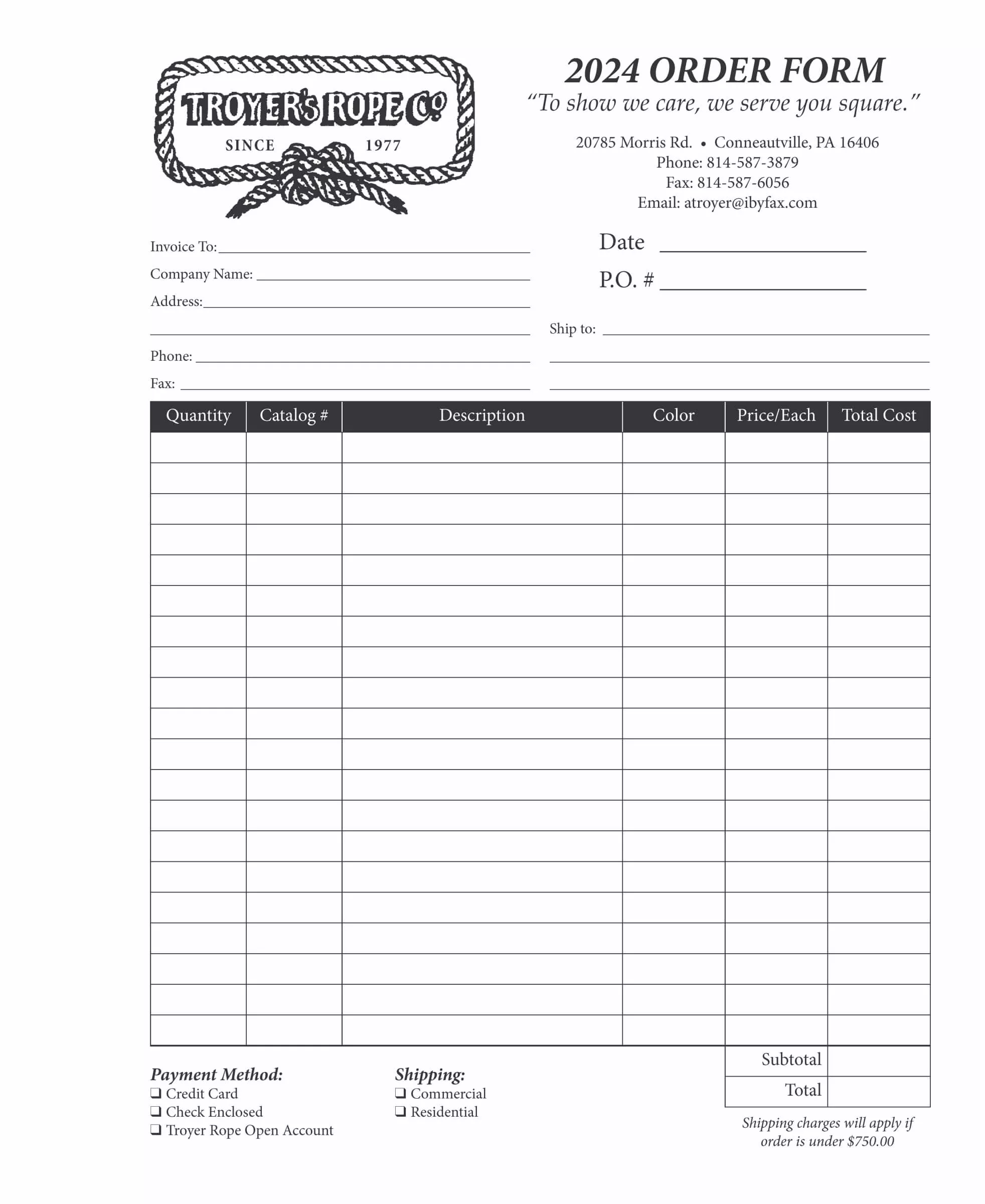 Troyer’s Rope Company - Just Plain Business