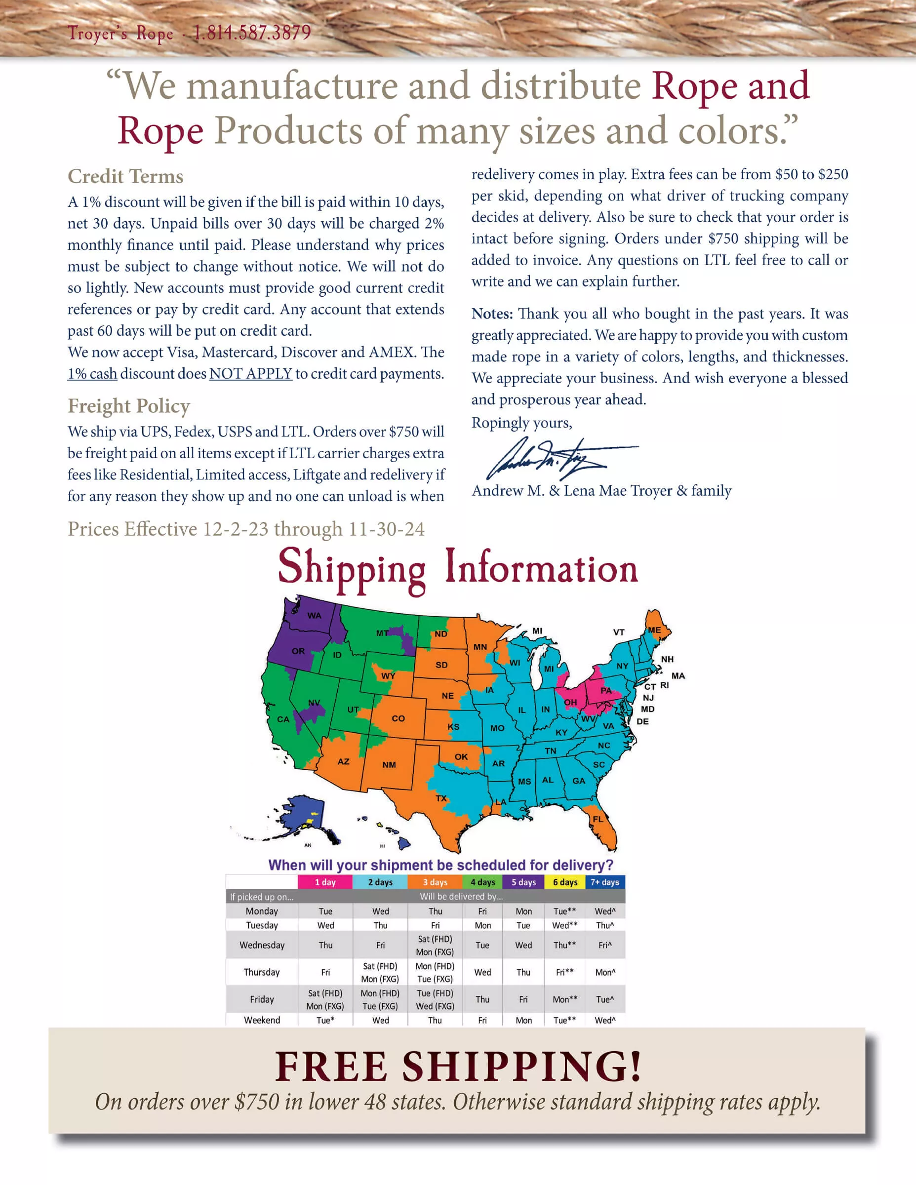 Troyer’s Rope Company - Just Plain Business