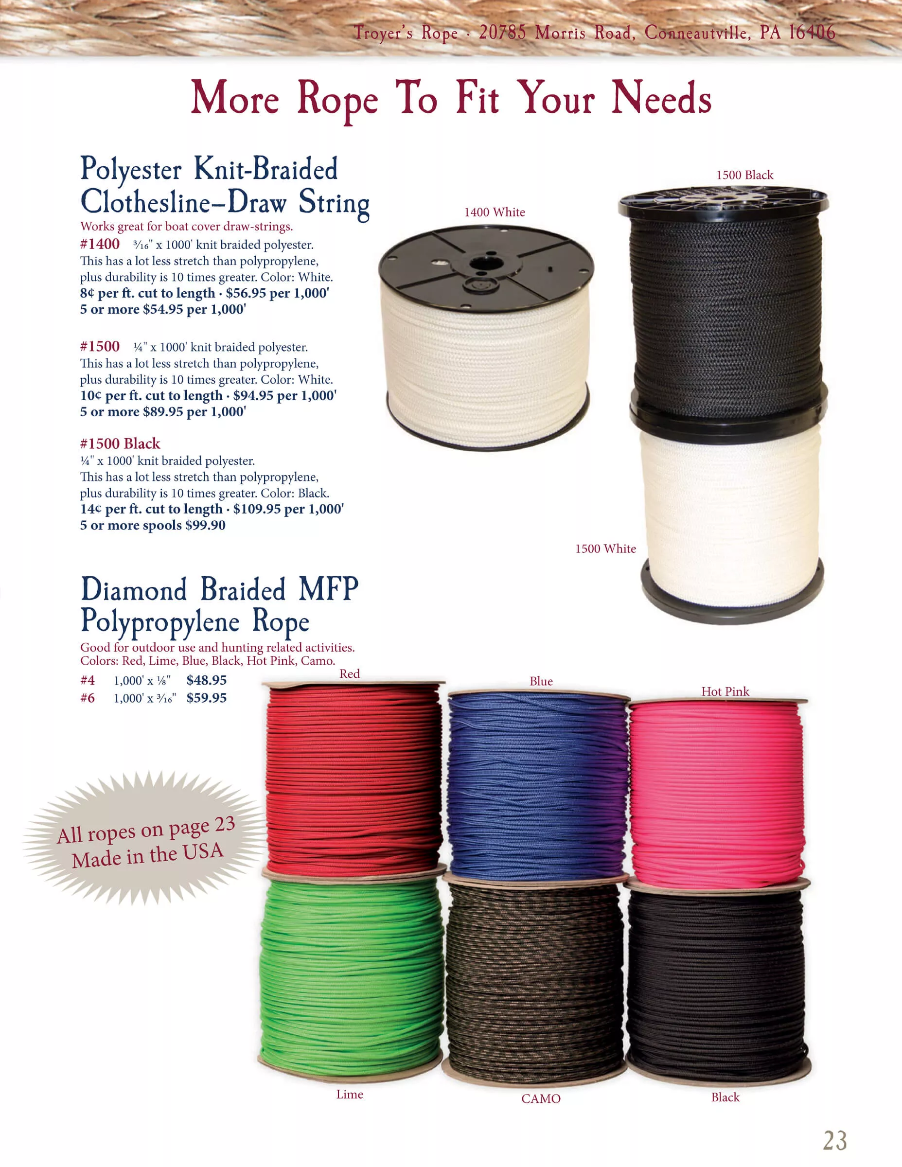 Troyer’s Rope Company - Just Plain Business