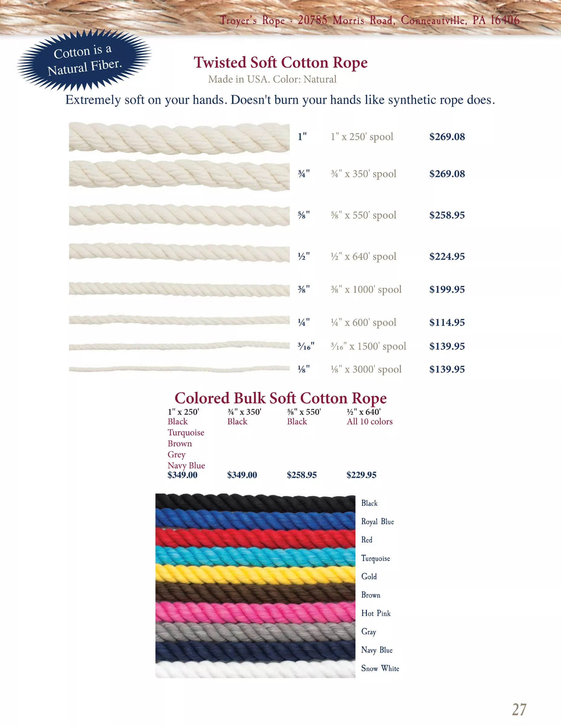 Troyer’s Rope Company - Just Plain Business