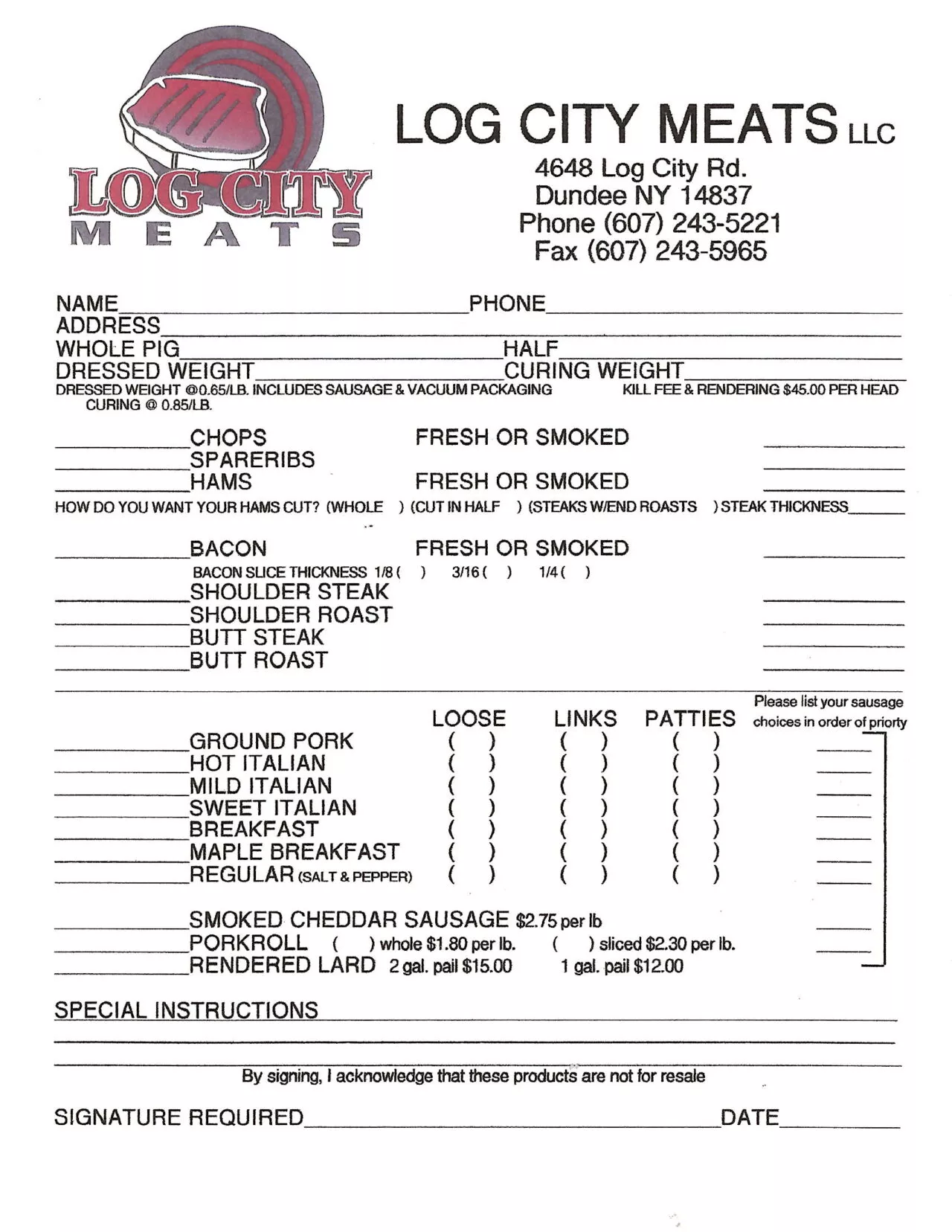 Log City Meats - Just Plain Business