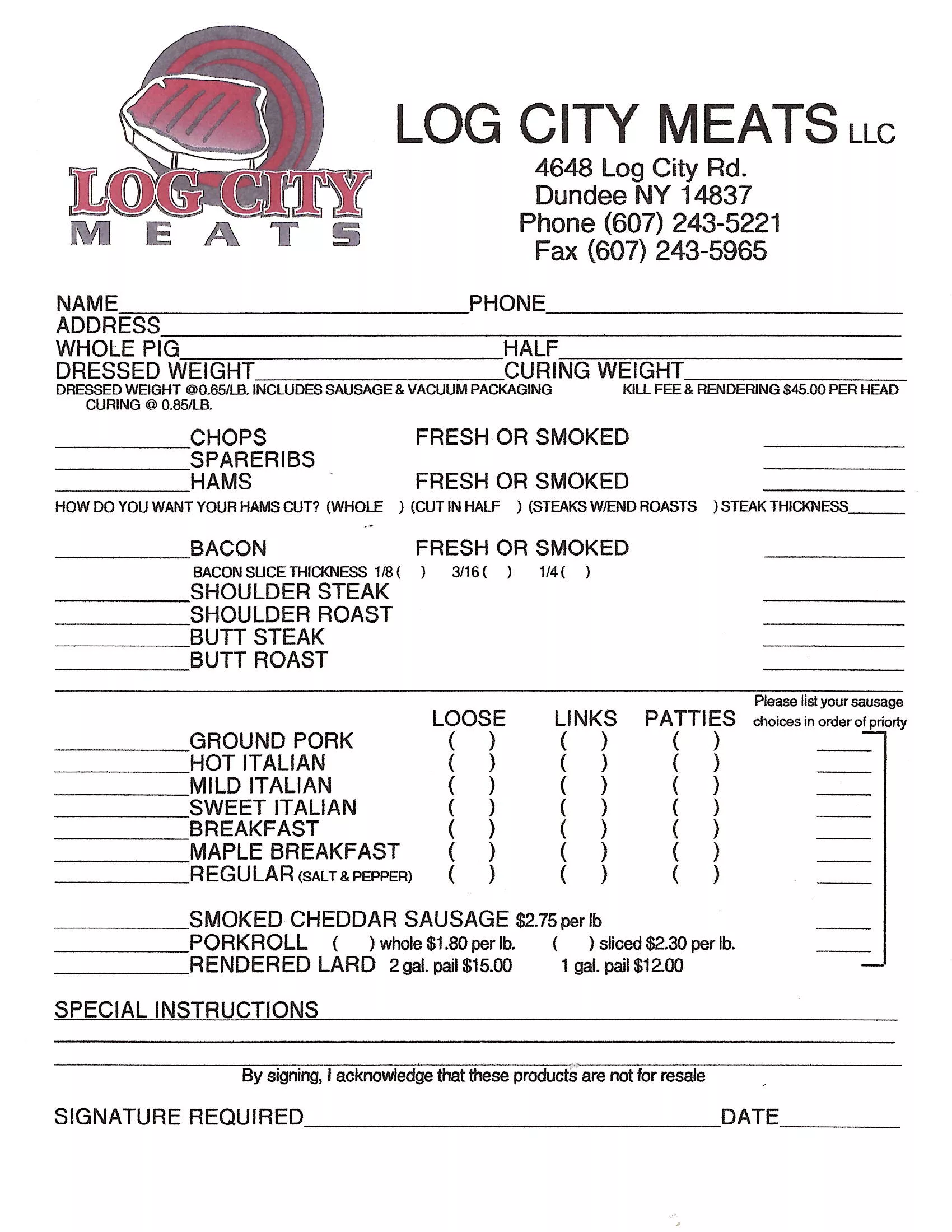 Log City Meats - Just Plain Business