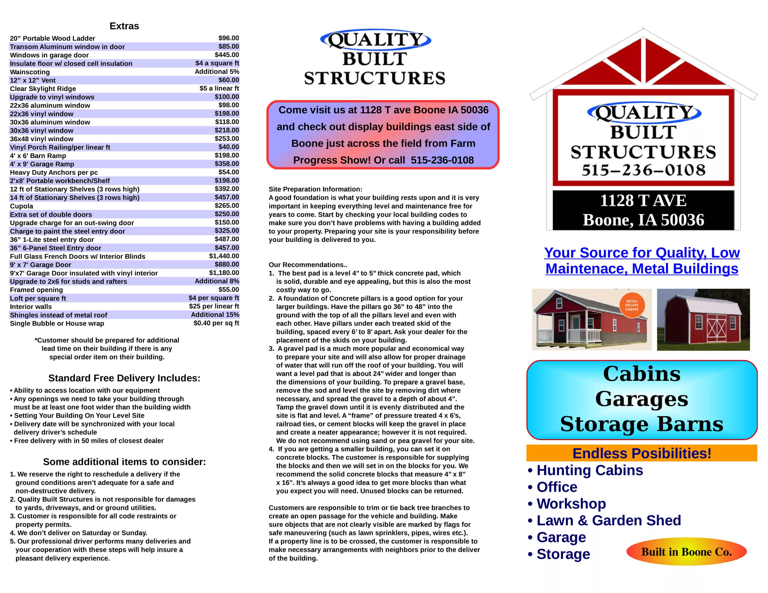 Quality Built Structures - Just Plain Business