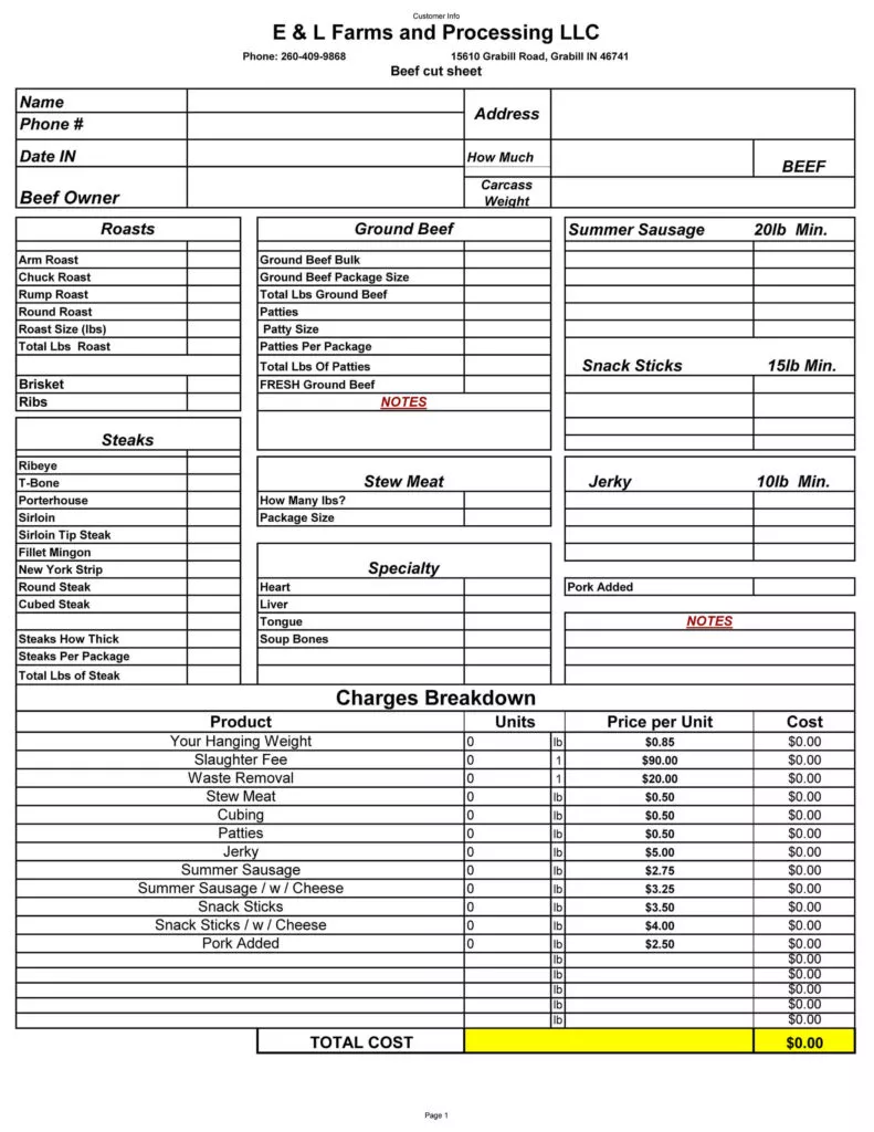 E & L Farms Meat Processing - Just Plain Business