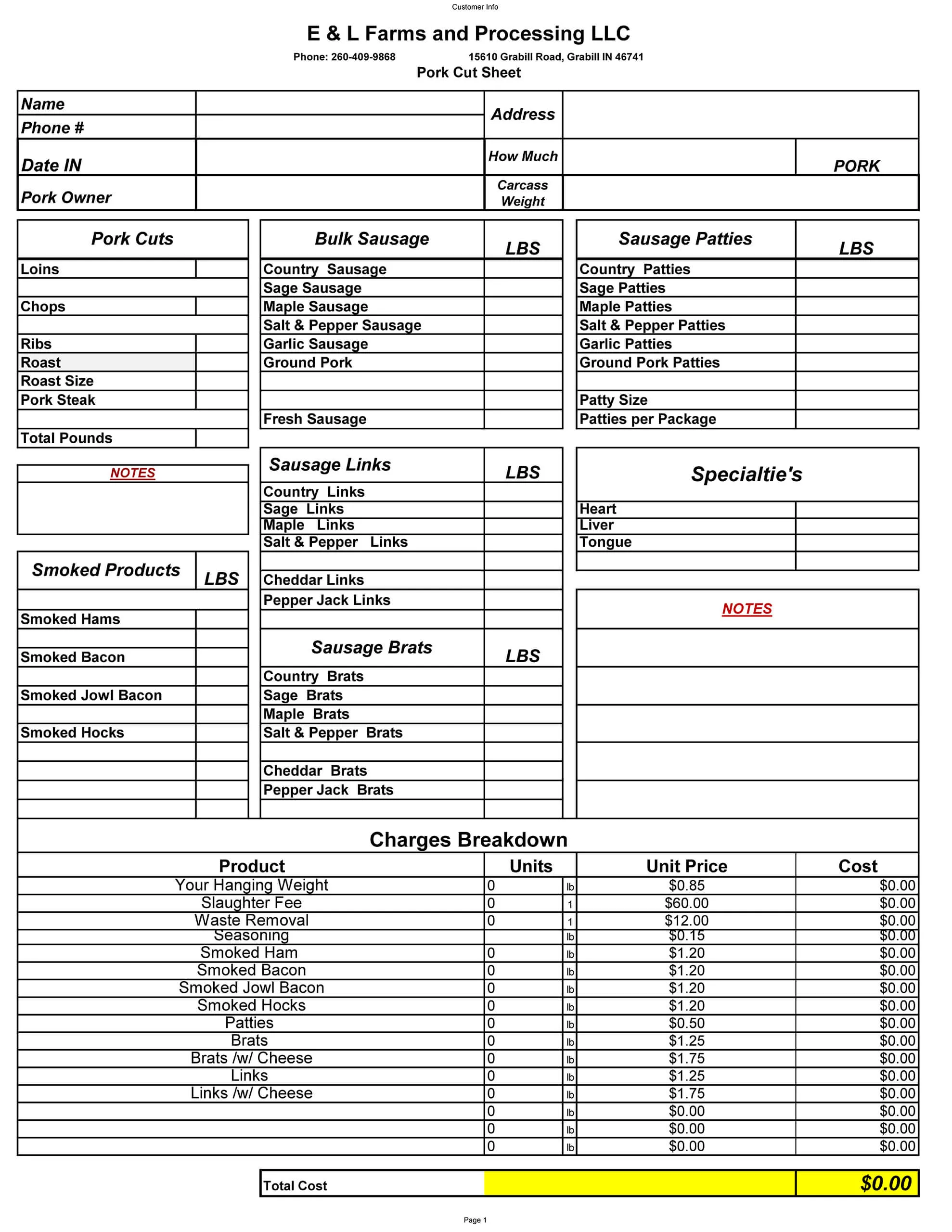 E & L Farms Meat Processing - Just Plain Business