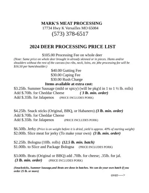 Mark’s Meat Processing - Just Plain Business