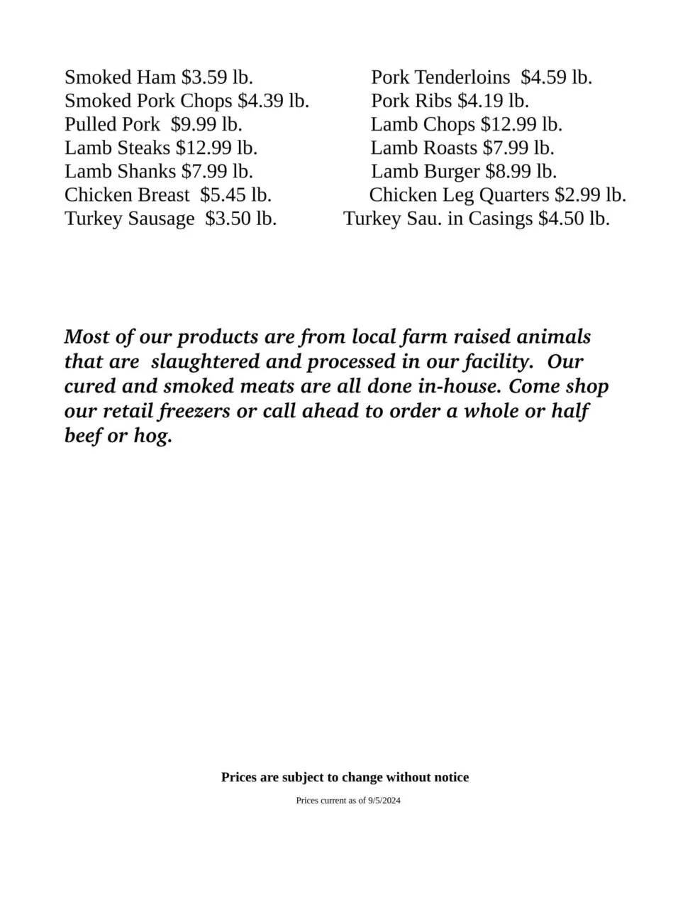 Mark’s Meat Processing - Just Plain Business