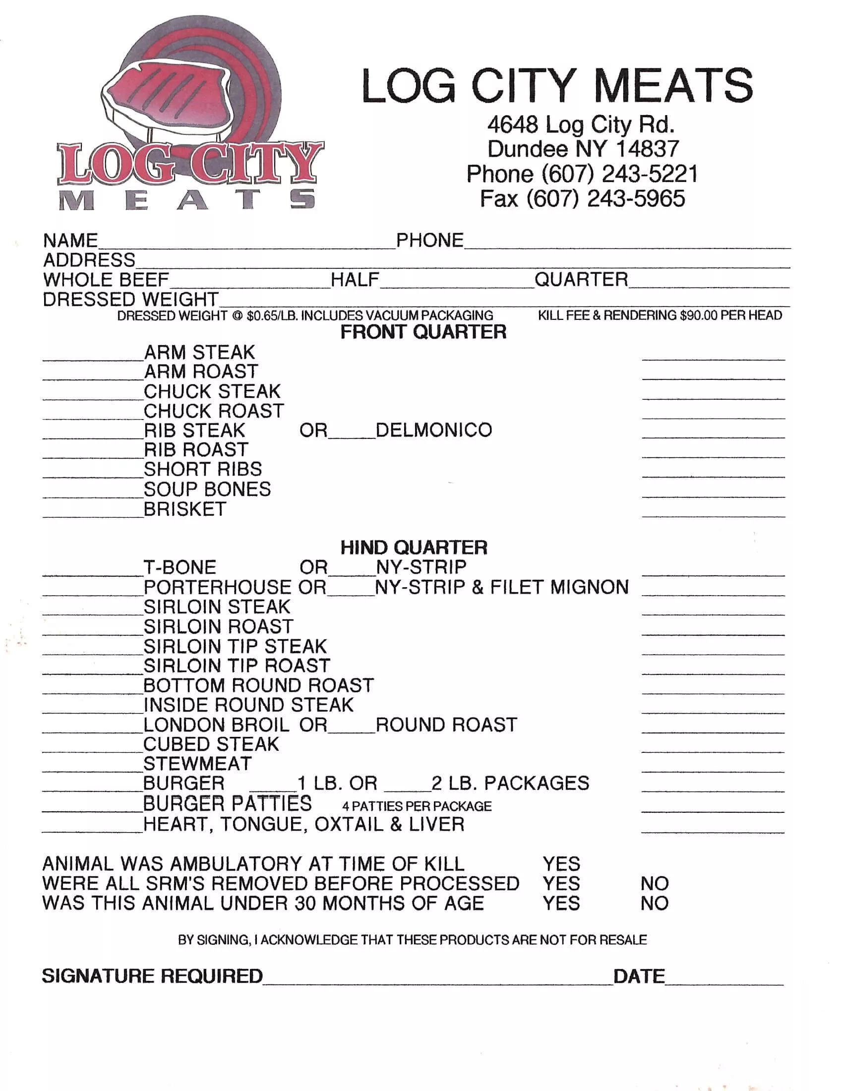 Log City Meats - Just Plain Business