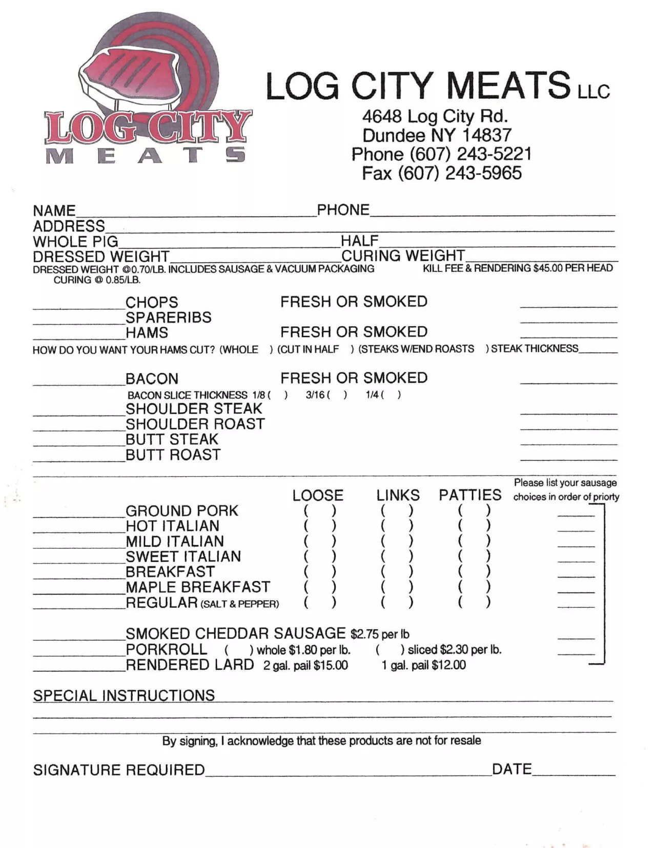 Log City Meats - Just Plain Business
