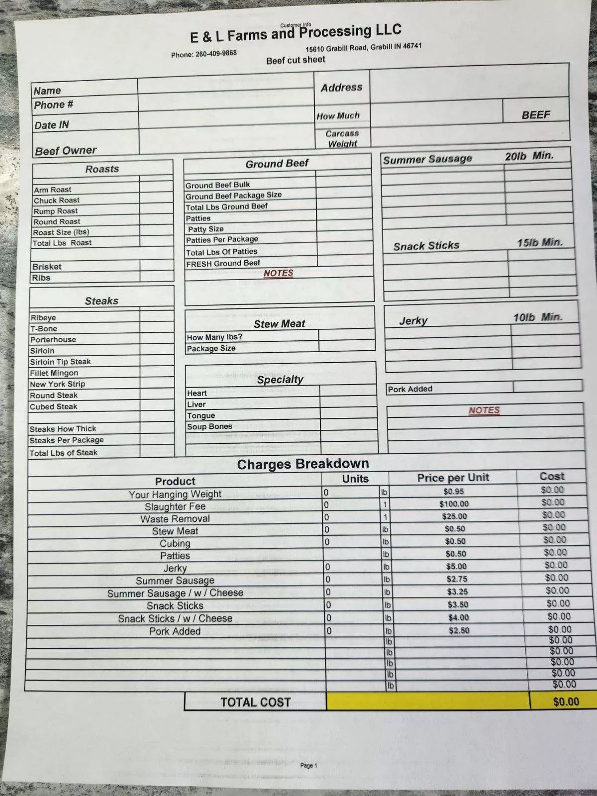 E & L Farms Meat Processing - Just Plain Business