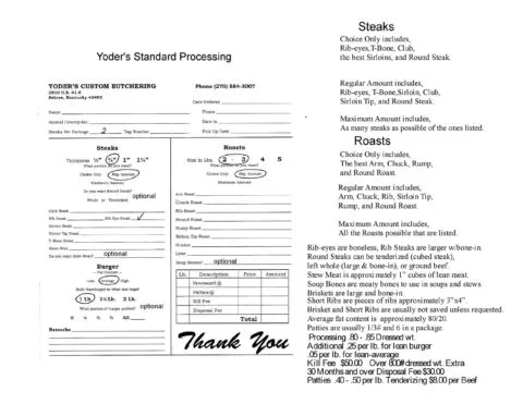 Yoder’s Custom Butchering - Just Plain Business