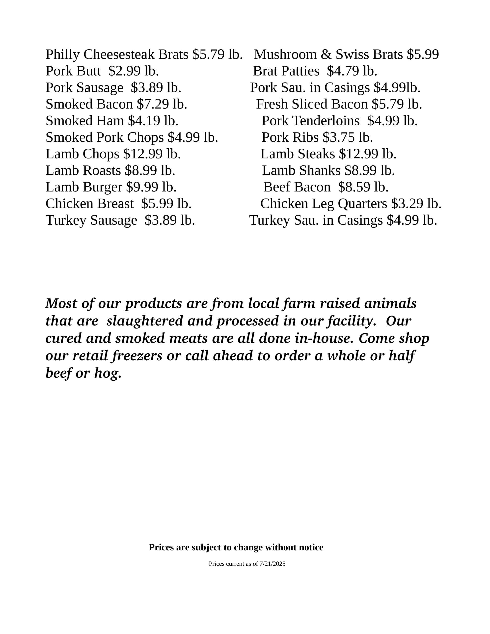 Mark’s Meat Processing - Just Plain Business