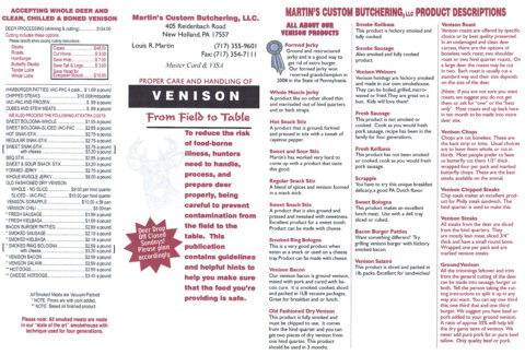 Martin's Custom Butchering - Just Plain Business